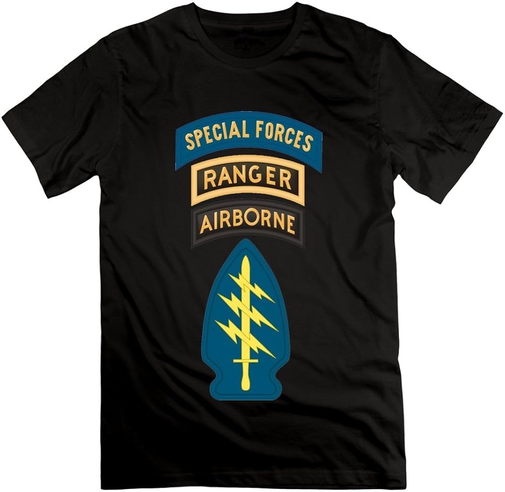 TASY Men's Special Forces Airborne Ranger 100% Cotton T-shirt - XXL ...