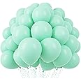 Amazon.com: Voircoloria 110pcs Mint Green Balloons 12inch Pastel Green Latex Party Balloons for ...