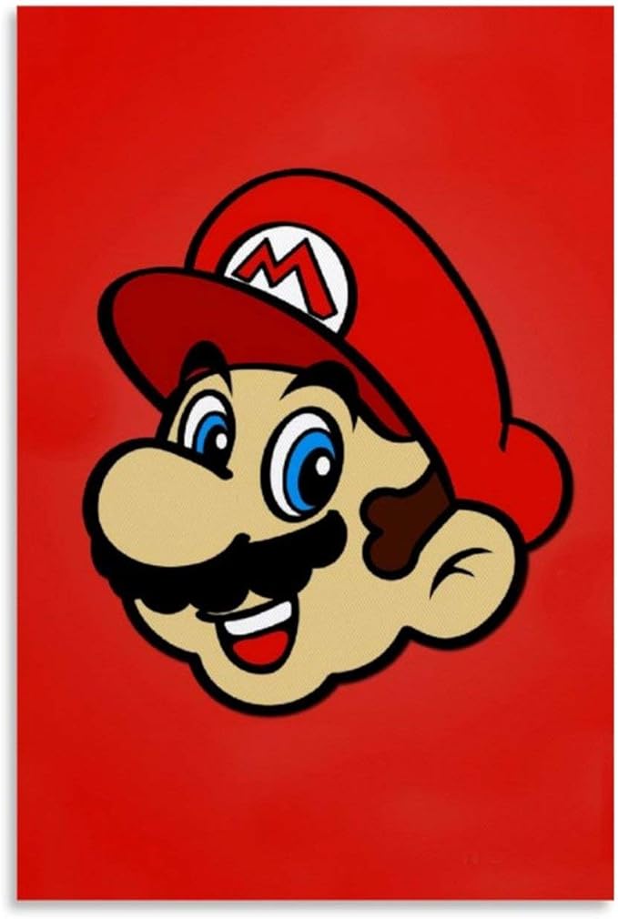 Amazon.de: Homrkey Kunstdruck auf Leinwand, Motiv Super Mario, 60 x 90 cm