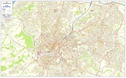 Bristol Postcode Map - Laminated City Centre Sector Wall Map 1: Amazon ...