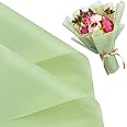 Amazon.com: BEISHIDA 20 PCS Light Green Floral Wrap Matte Floral ...