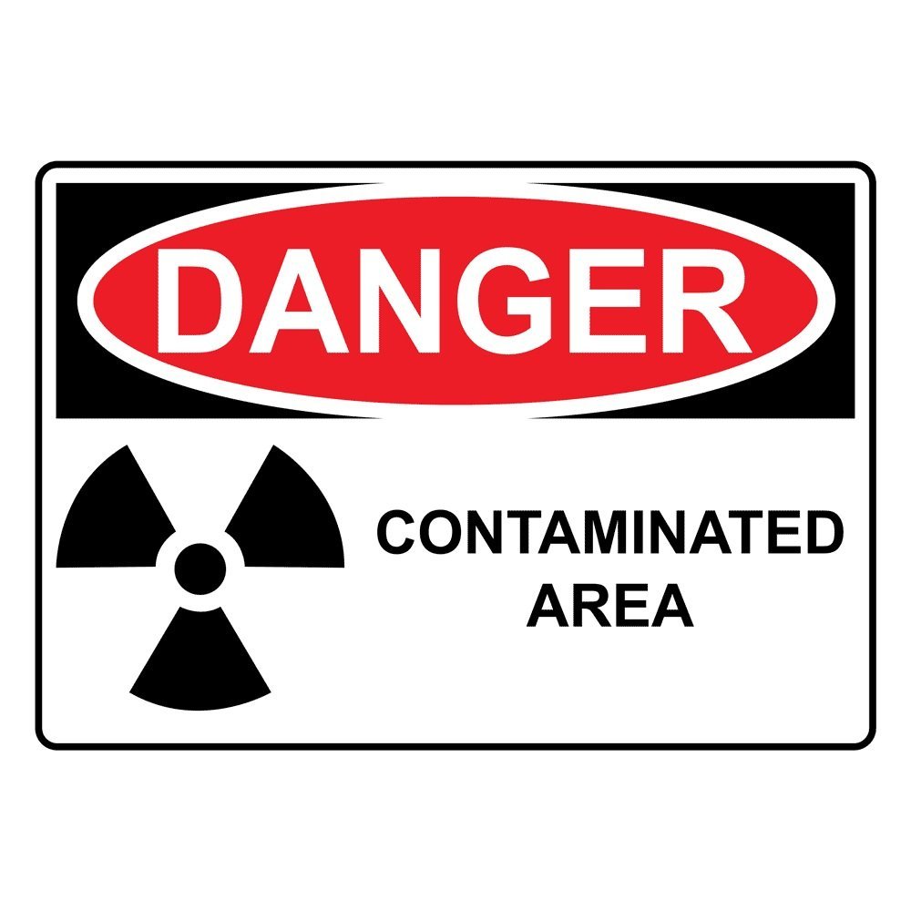 Danger Contaminated Area Sign, 10" x 7": Amazon.com: Industrial ...