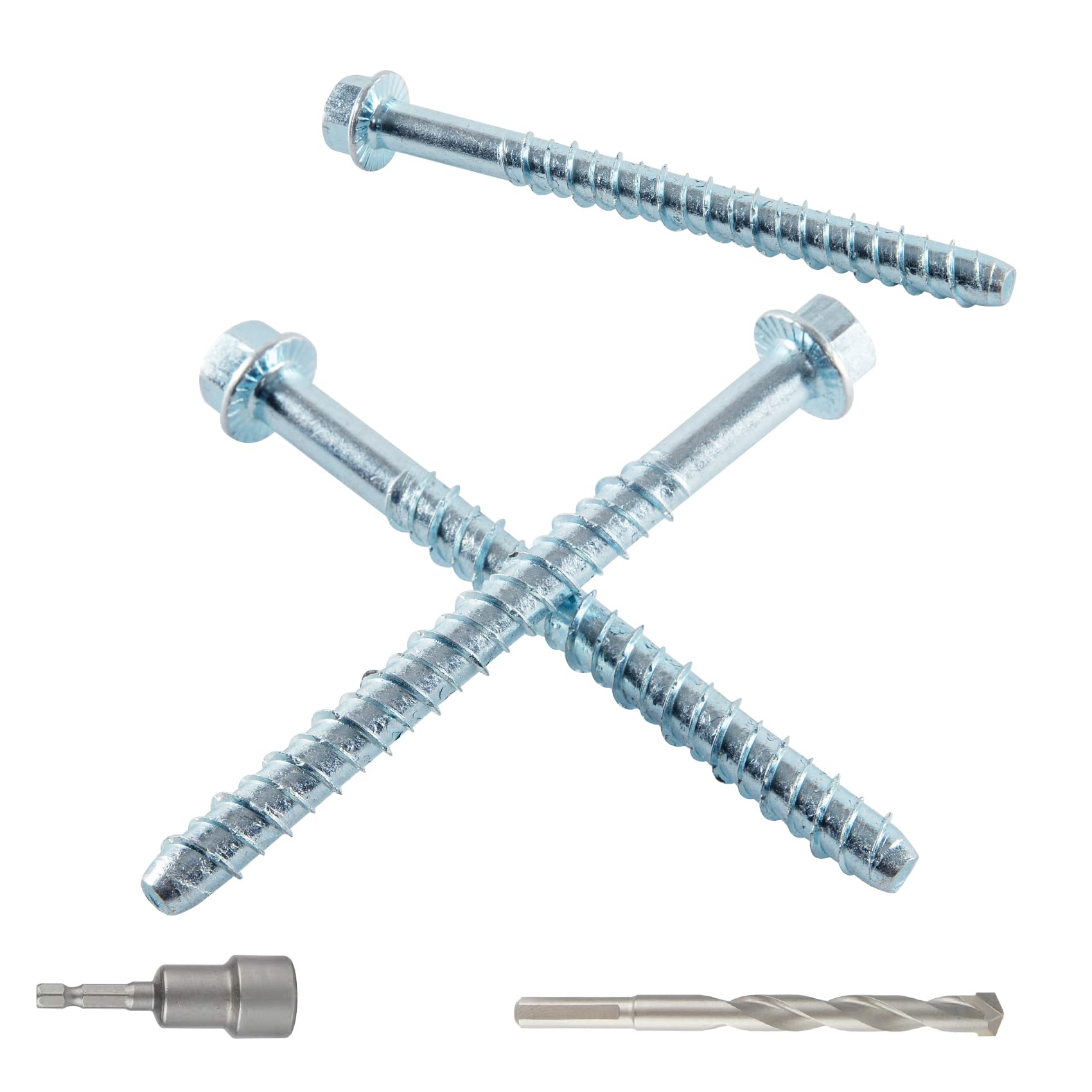 HROMIGRY 1/2" x 4" Concrete Screws (36 Pack) 1/2 inch Concrete Anchor ...