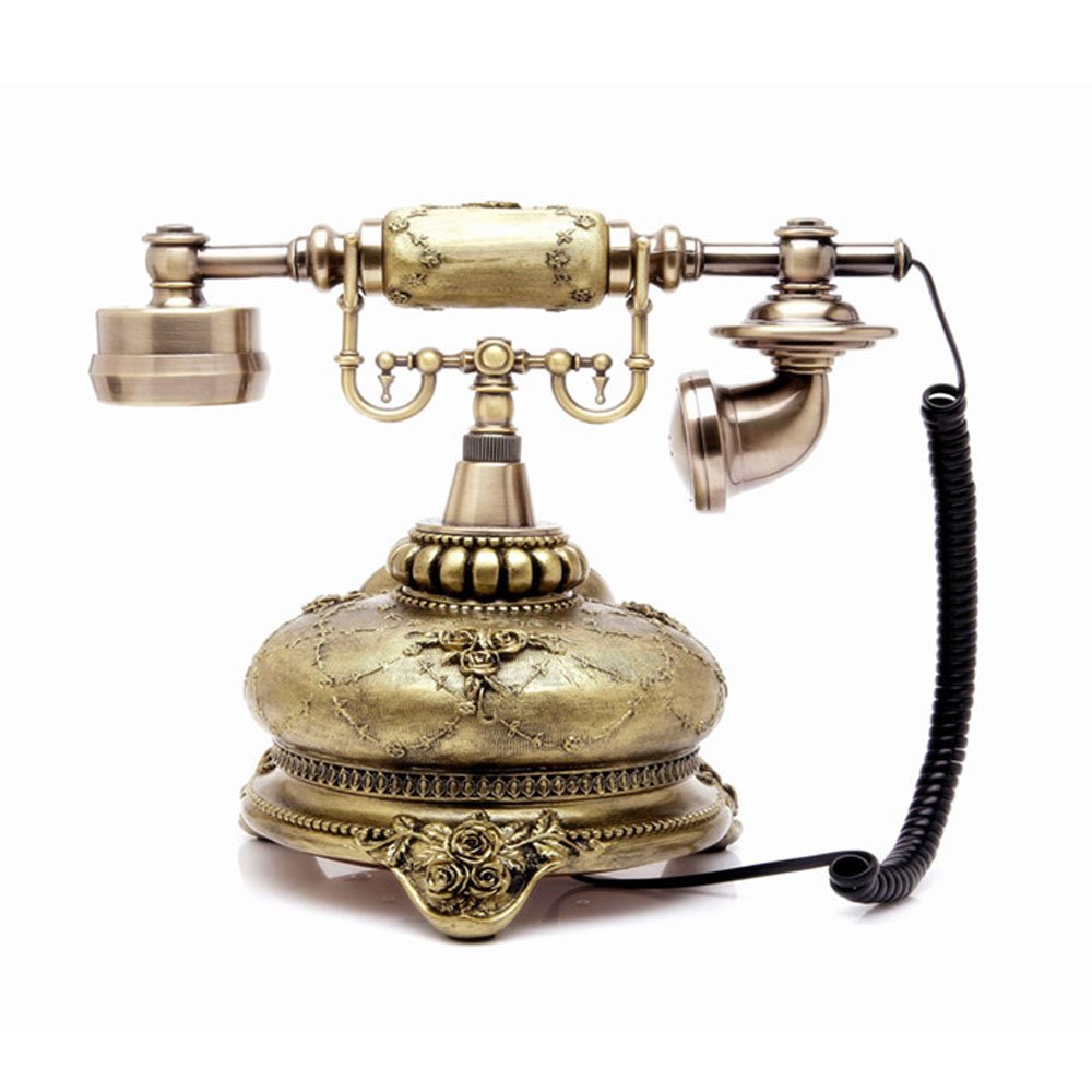 TelPal Corded Antique Style Push Button Home Telephone Set, Old Fashion ...