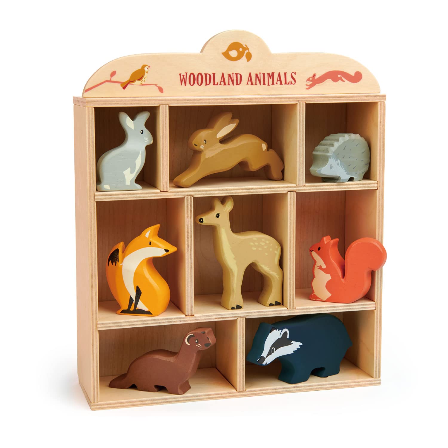 Tender Leaf Toys Woodland Animals – 8 Wooden Forest Animals with a ...