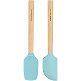 Amazon.com: KitchenAid Classic Bamboo Spatula, Set of 2, Pistachio ...