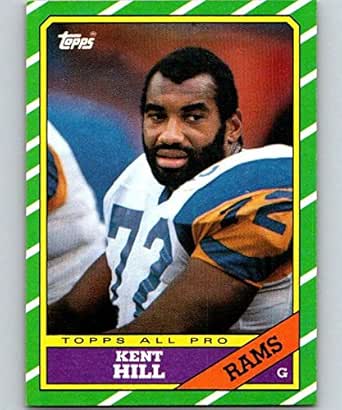 Amazon.com: 1986 Topps Football #82 Kent Hill Los Angeles Rams AP ...