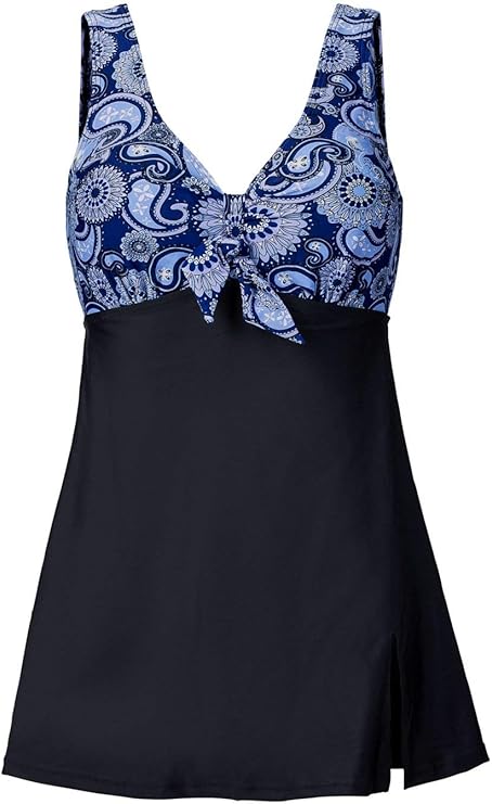 Versandhaus Damen Badekleid, 257028 in Schwarz/Blau 52 : Amazon.de ...