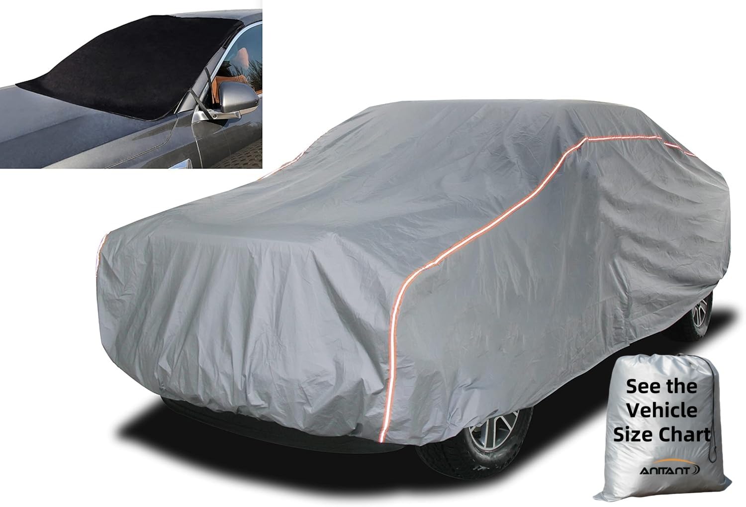 ANITANT 9 Layers Truck Cover Waterproof All Weather (Gift Windshield ...