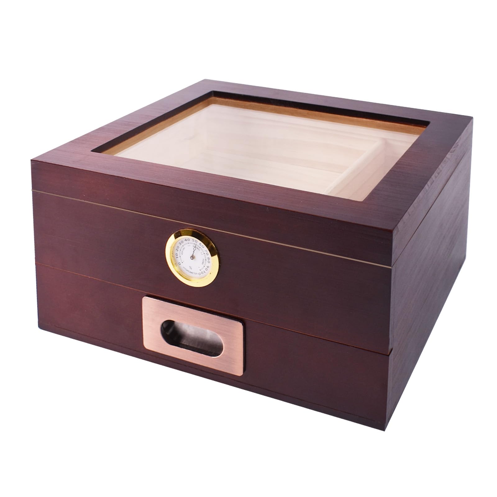 Mua Cigar Humidor with Accessory Drawer,Glass Top Cigar Box with ...