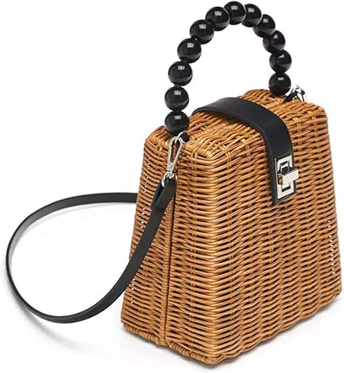 Longjet Rattan Bags for Women Crossbody Square Rattan Purses Handmade ...