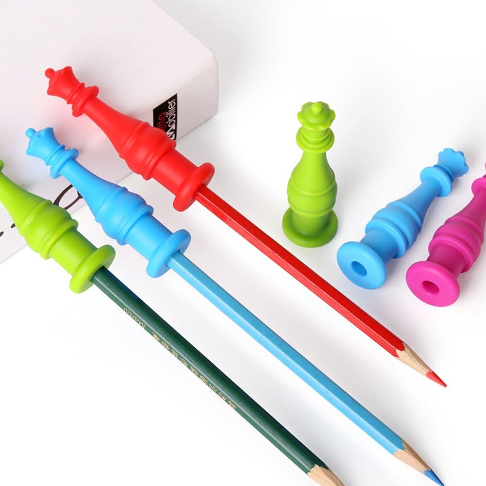 Pencil Toppers for Baby, Yuccer 4 Pack Non-toxic Silicone Sensory Chew ...