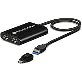 Amazon.com: SoNNeT DisplayLink USB-C to Dual 4K 60Hz HDMI Adapter ...