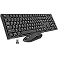 Amazon.com: Wireless Keyboard and Mouse Combo -Full Size QWERTY Layout ...