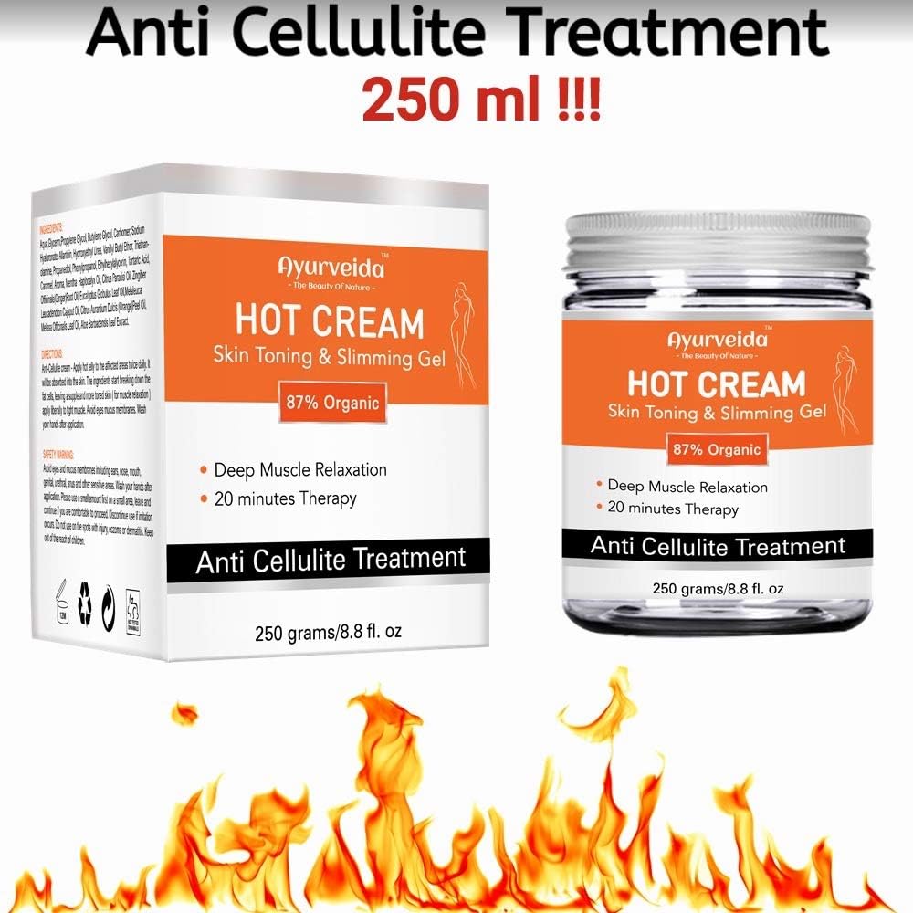 Anti Cellulite Treatment Hot Cream – SkinToning & Slimming Gel 87% ...