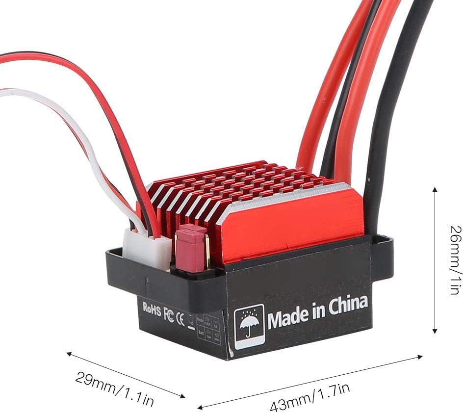 Dilwe ESC RC Brushed Motor, 360A Brushed Electronic Speed Controller ...