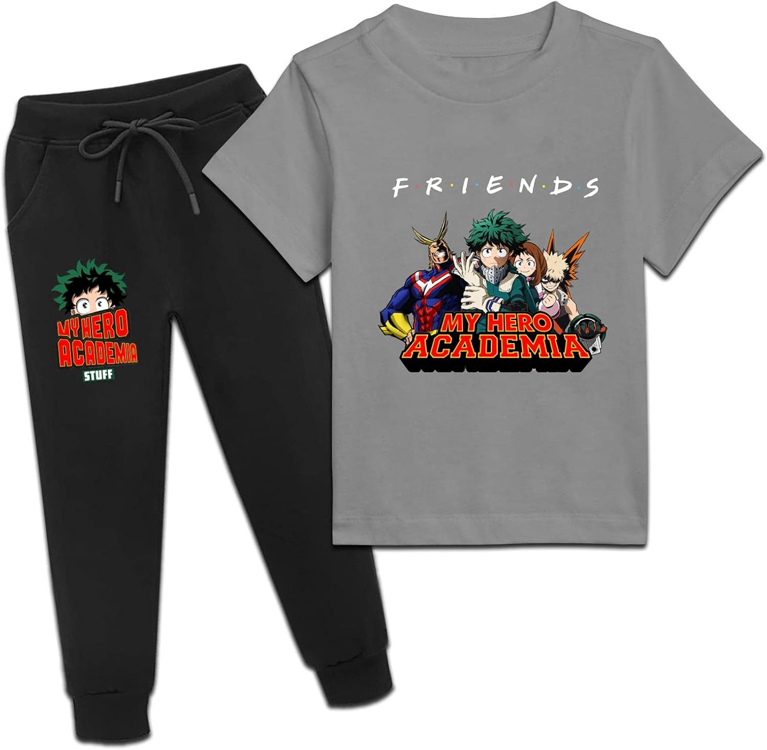 Kids My Hero Academia MHA T-Shirt & Sweatpants 2 Piece Sets Summer ...