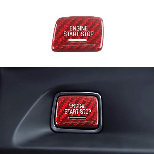 MICROCK Engine Engine Start/Stop Push Start Button Cover for 2014-2019 ...