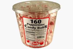 Amazon.com : Bob's Mint Peppermint Candy Balls 160 Piece Jar : Hard ...