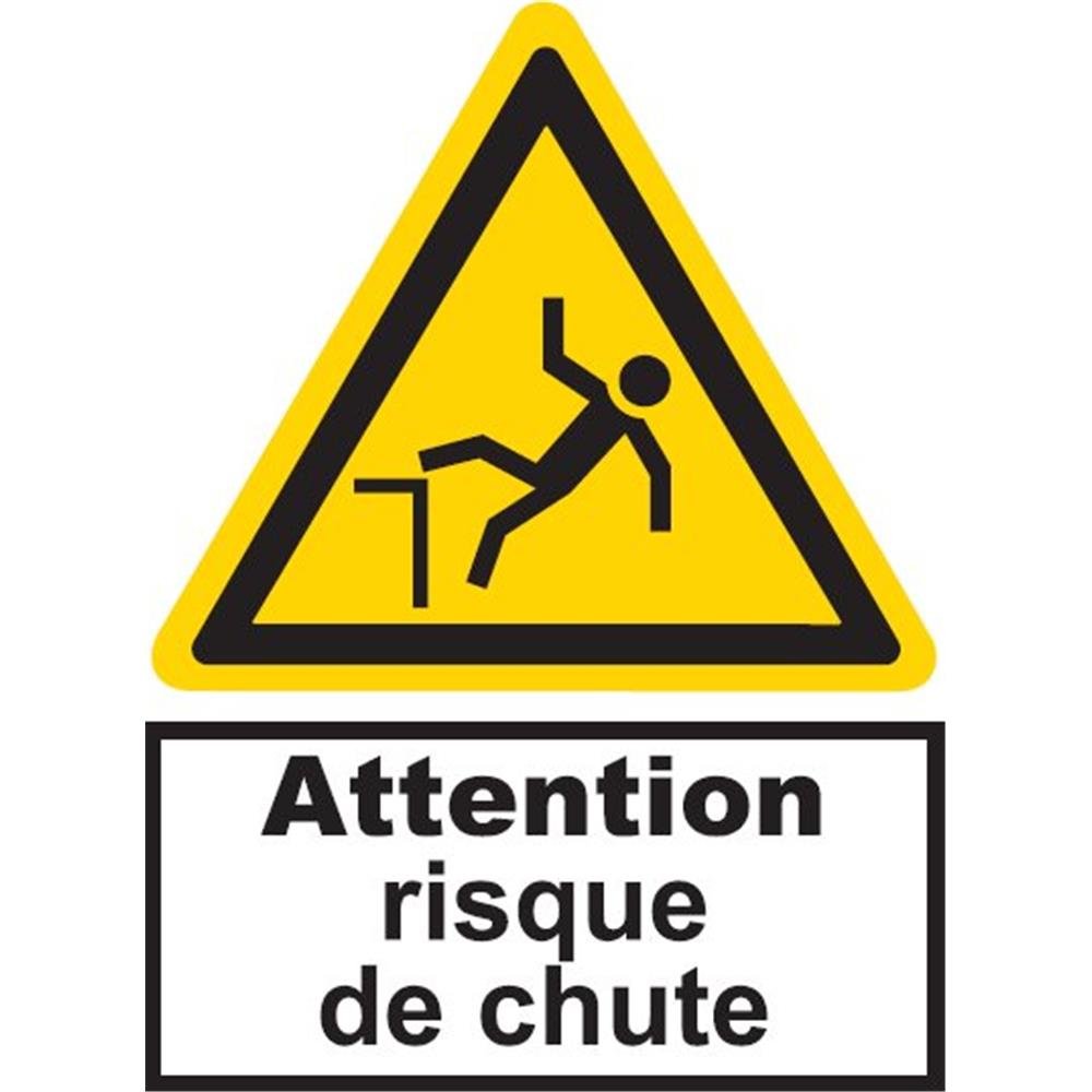 Panneau picto Attention risque de chute - PVC - A5: Amazon.fr: Bricolage