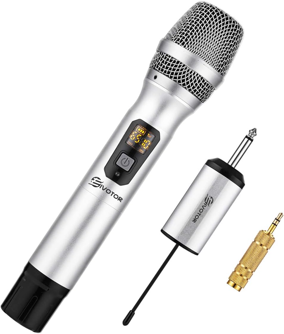 Microphone sans Fil, EIVOTOR Micro de Poche Portable 25 Canaux ...