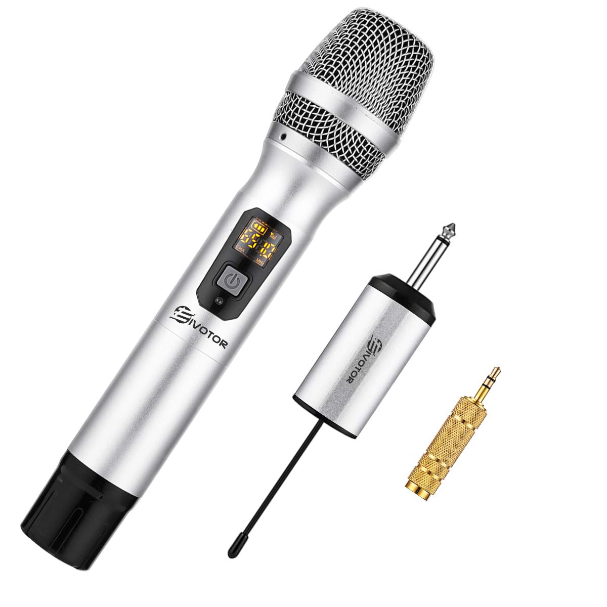 Microfono Wireless,EIVOTOR Radiomicrofono Karaoke UHF Portatile ...