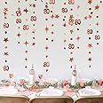 Amazon.com: Rose Gold 80th Birthday Decorations Number 80 Circle Dot Twinkle Star Garland ...