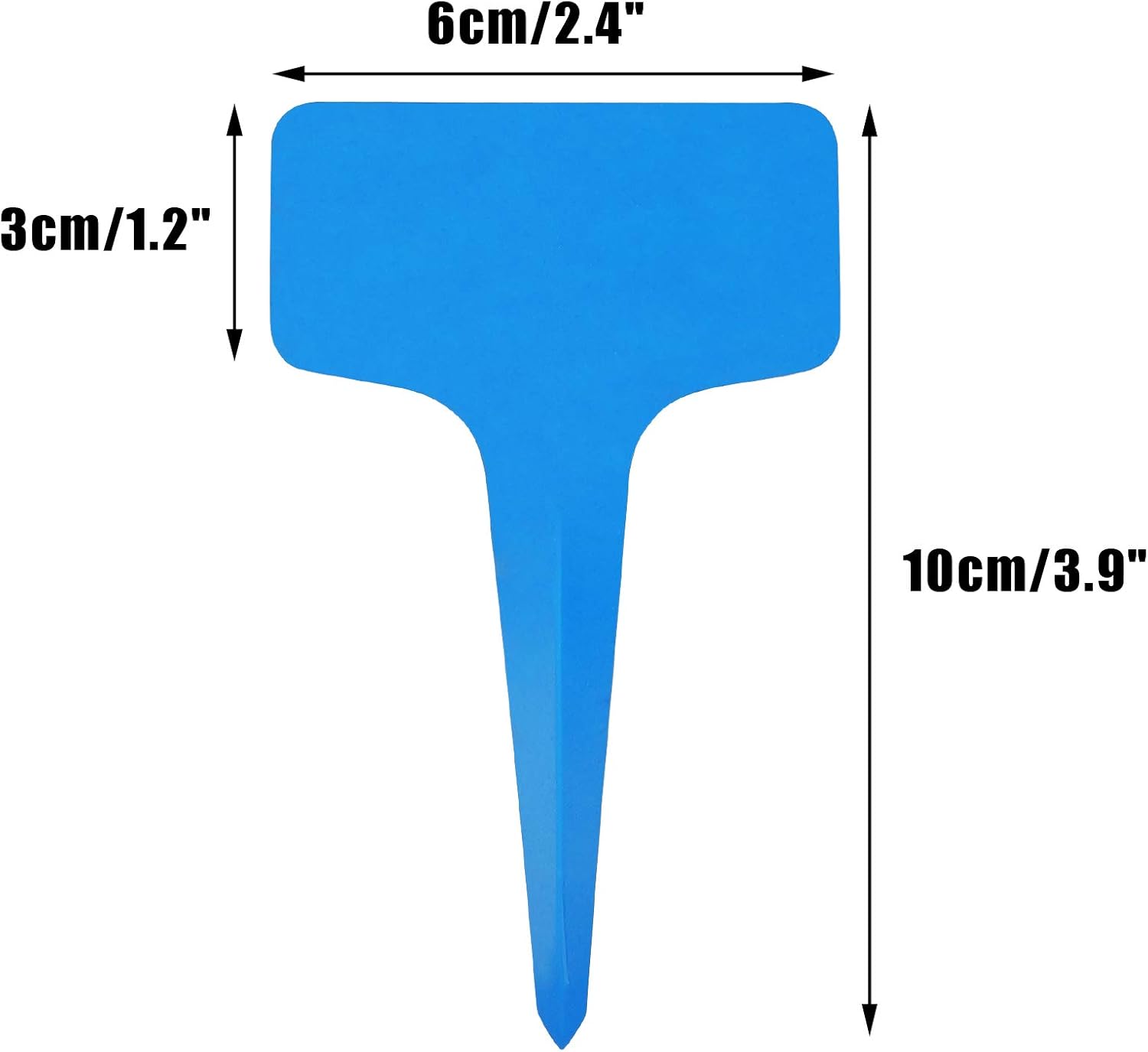 KINGLAKE 100PCS Plastic Plant Markers Labels Blue Garden Tags for ...