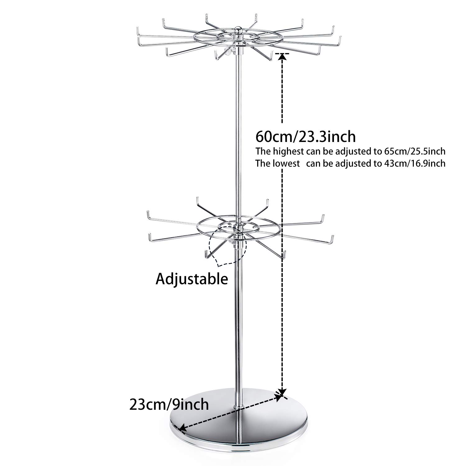 Mua Polmart 2-Tier Spinning Display Stand ，Heavy Duty Adjustable ...