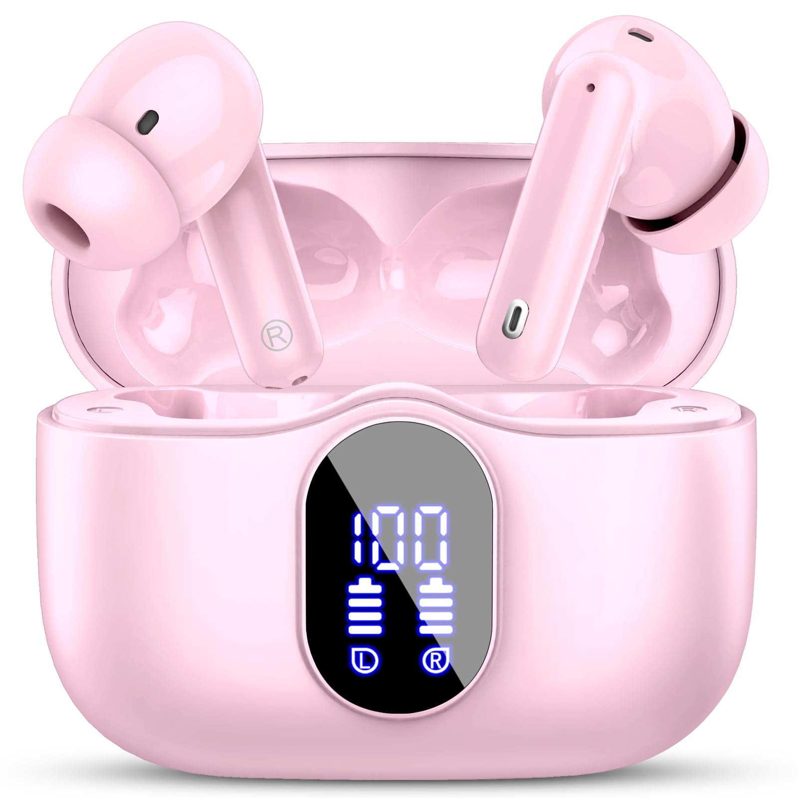 Wireless Earbuds Bluetooth 5.4 Headphones Bass Stereo Ear Buds with ...