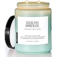 Amazon.com: M&SENSE Candle Ocean Breeze Scented, 19.4oz 110 Hour Long Lasting Candle, 2 Wick ...