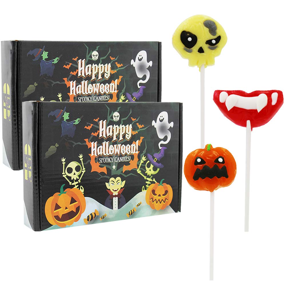 Amazon.com : Halloween Lollipop Suckers Candy, Spooky Candies, Great ...