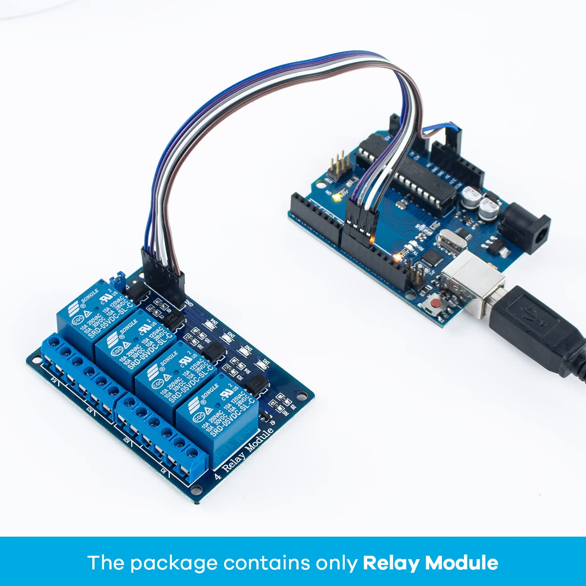 Mua 4Pack 4 Channel DC 5V Relay Module with Optocoupler Relay Board for Arduino Raspberry Pi ...