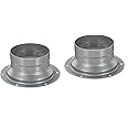 PATIKIL 3 Inch Duct Connector Flange, 2 Pack Metal Fitting Straight ...