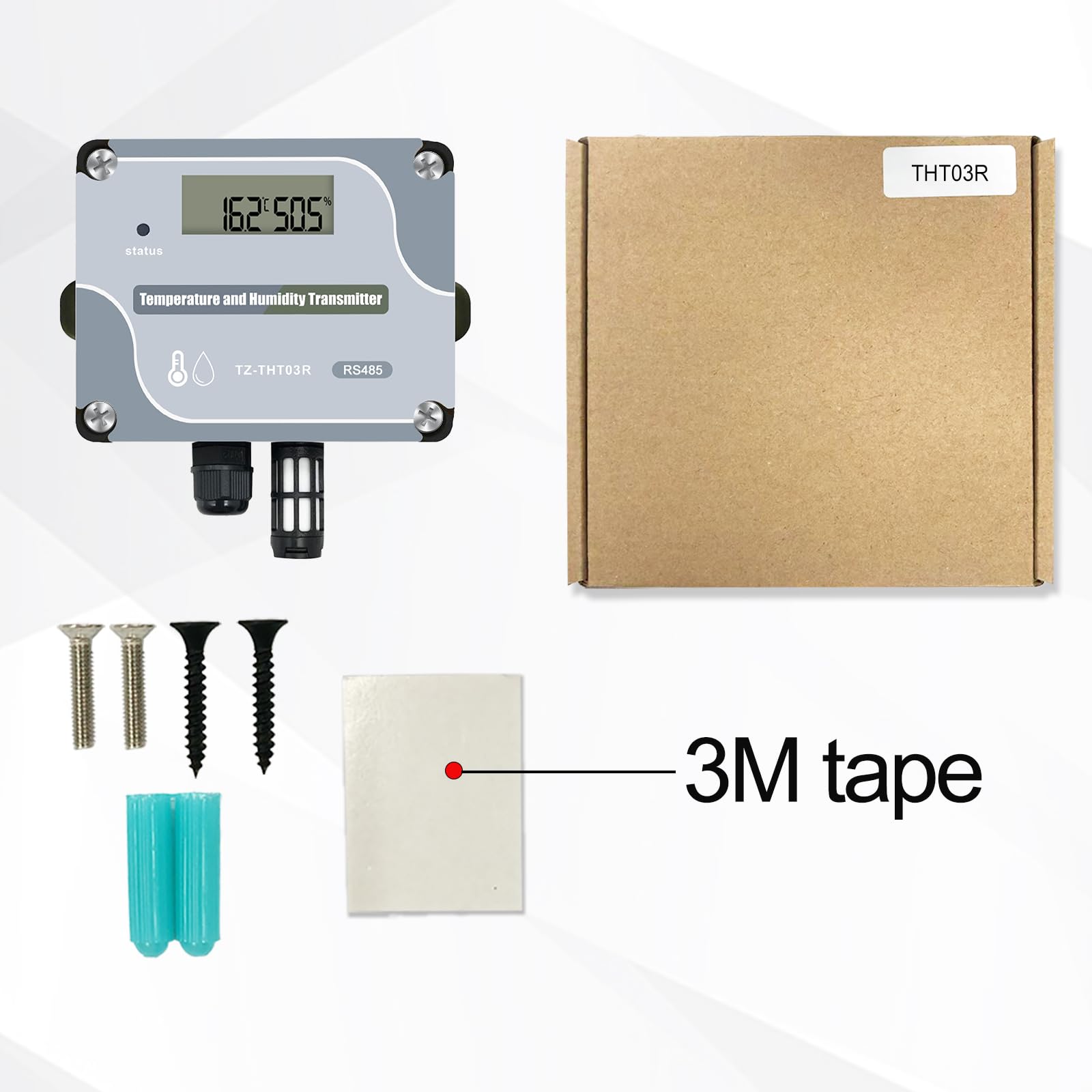 Tzone RS485 Temperature Humidity Sensor Modbus RTU Temp Sensor Digital Industrial Temp And ...