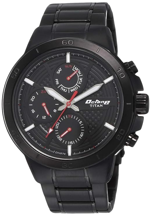 Buy Titan Octane All Metal Analog Black Dial Men's Watch- 90091NM01 at ...