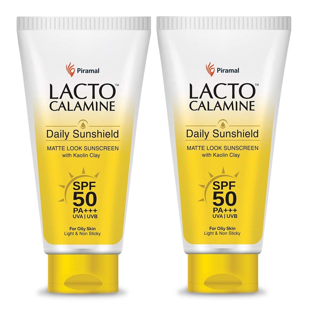 Lacto Calamine Sunshield Matte Look Sunscreen SPF50 PA+++ for Oily or ...