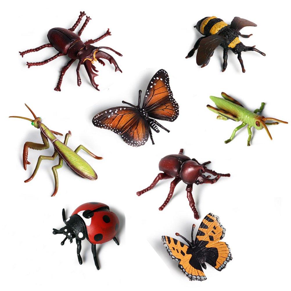 Mua 8 pcs Lifelike Assorted Plastic Insects Bugs Figures Realistic ...