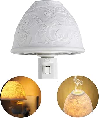Night Lights Plug in, Kimfly Ceramic Art Night Light Wall Night Light ...