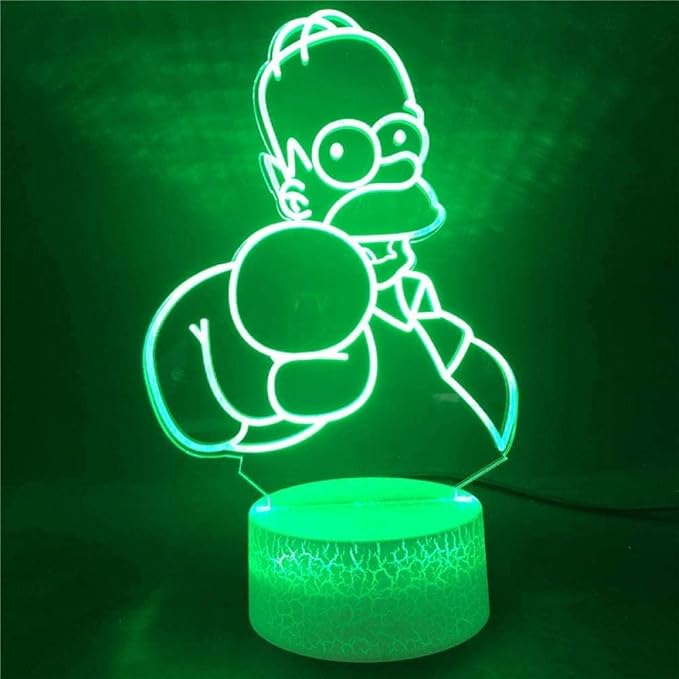giyiohok 3D Illusion Lamp Led Night Light The Simpsons 7 Colors with ...