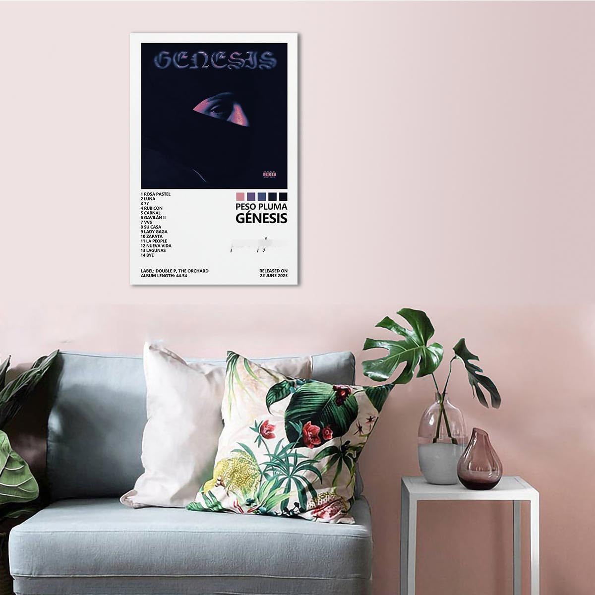 Peso Pluma Poster Génesis Album Cover Posters Pop Music Canvas Wall Art ...