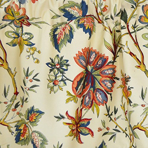 WAVERLY Felicite Floral Pattern with Grimp Trim Window Valance Curtains ...