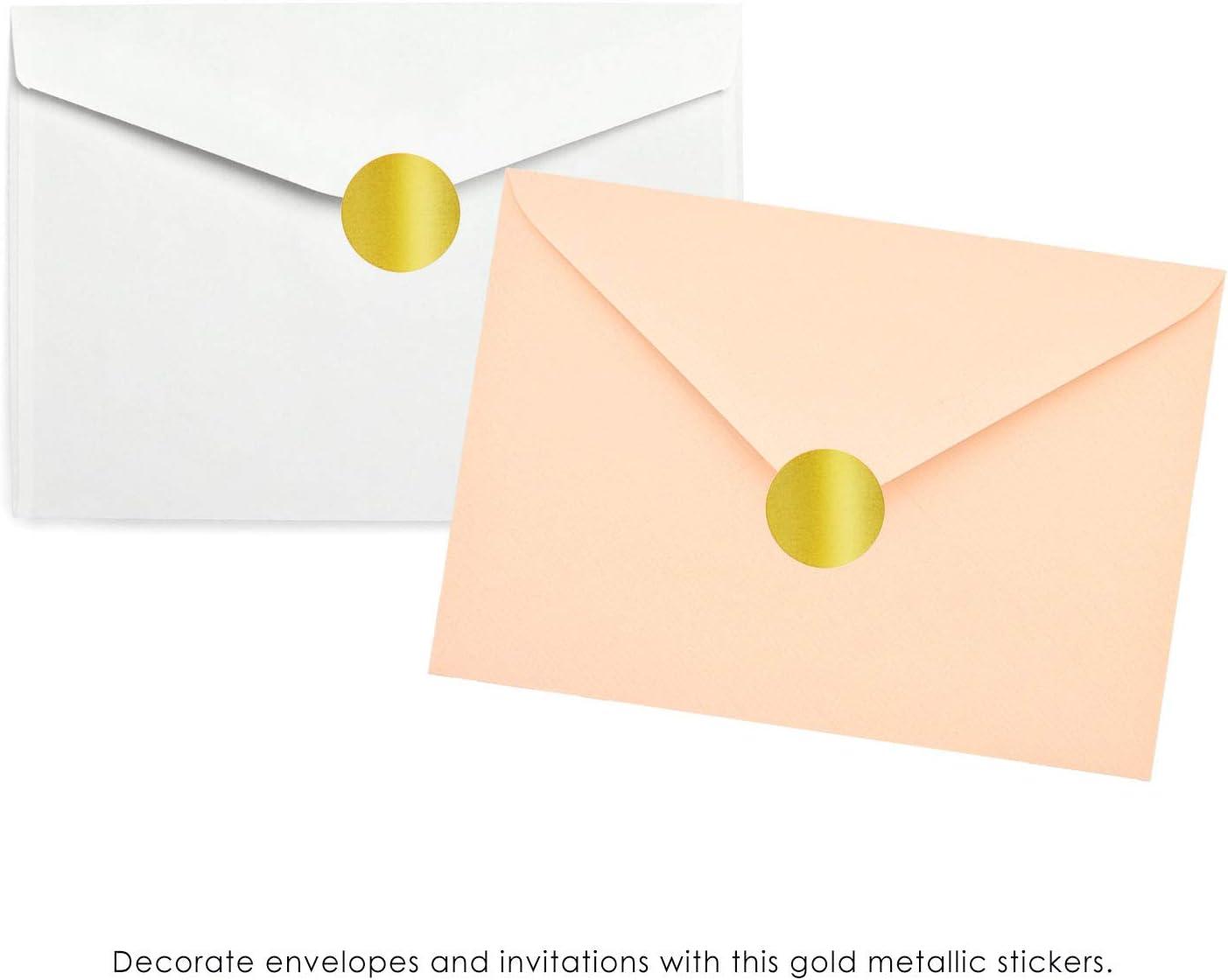 Royal Green 19mm Gold Label Sticker 1.9cm Diameter Gold Circle Sticker ...