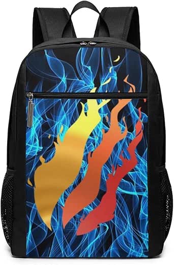 Preston-Playz Fire Flame Multi-functional Backpack 17 Inch Ergonomic ...