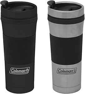 Amazon.com: Coleman Stainless Steel Travel Mug, 14.5-Ounce, Assorted ...