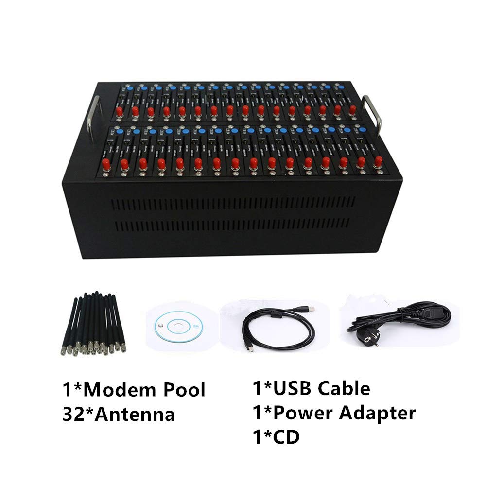 Multi Sim Card GSM Modem 32 Ports With Wavecom Q24PLUS Module USB ...