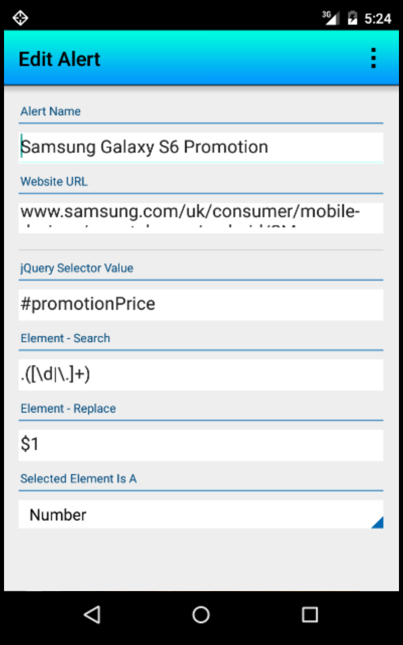 Web Alert (jQuery Selector):Amazon.com:Appstore for Android