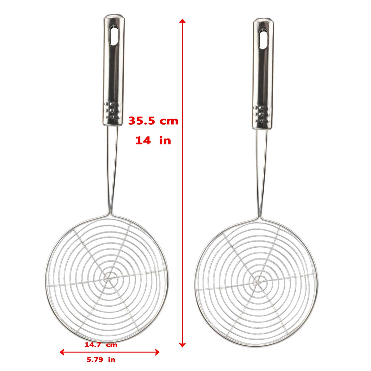Colanders & Food Strainers 5.16inch Set of 2 Asian Strainer Ladle ...
