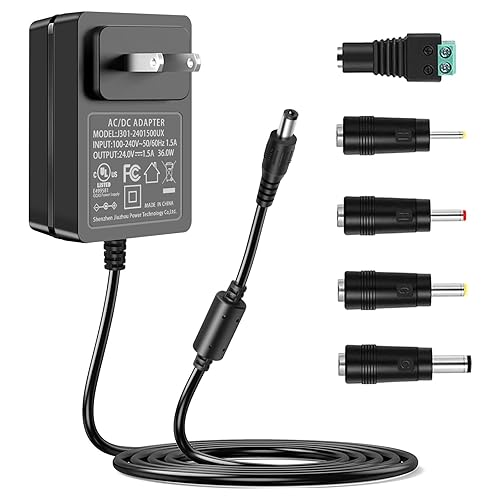 Gonine 24V 1.5A DC Power Supply Cord UL Certificate, 100-240V AC to DC ...
