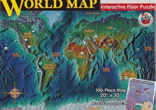World Map Interactive Floor Puzzle by Frank Schaffer - Want It All